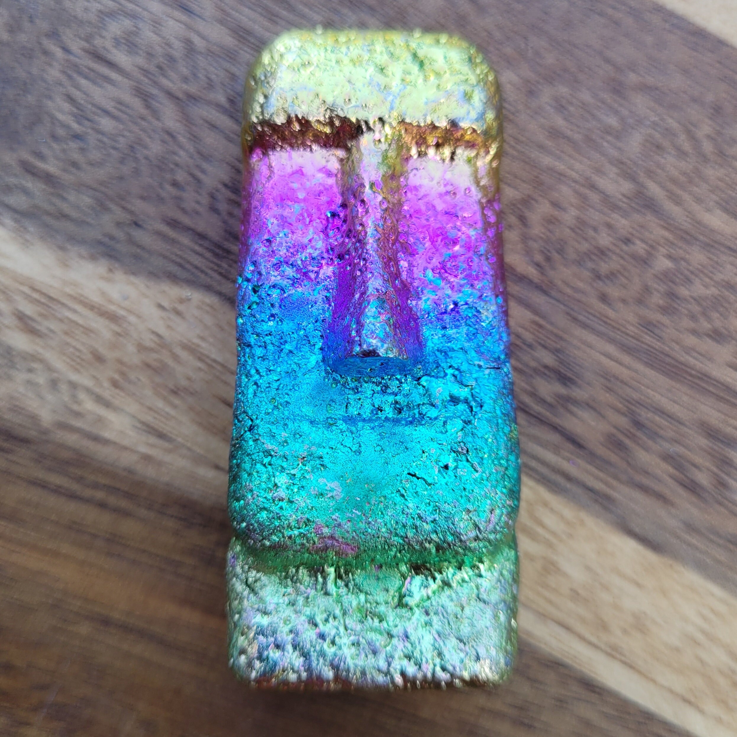 Rainbow Bismuth Moi Sculpture Made by the Bismuth Smith - Etsy