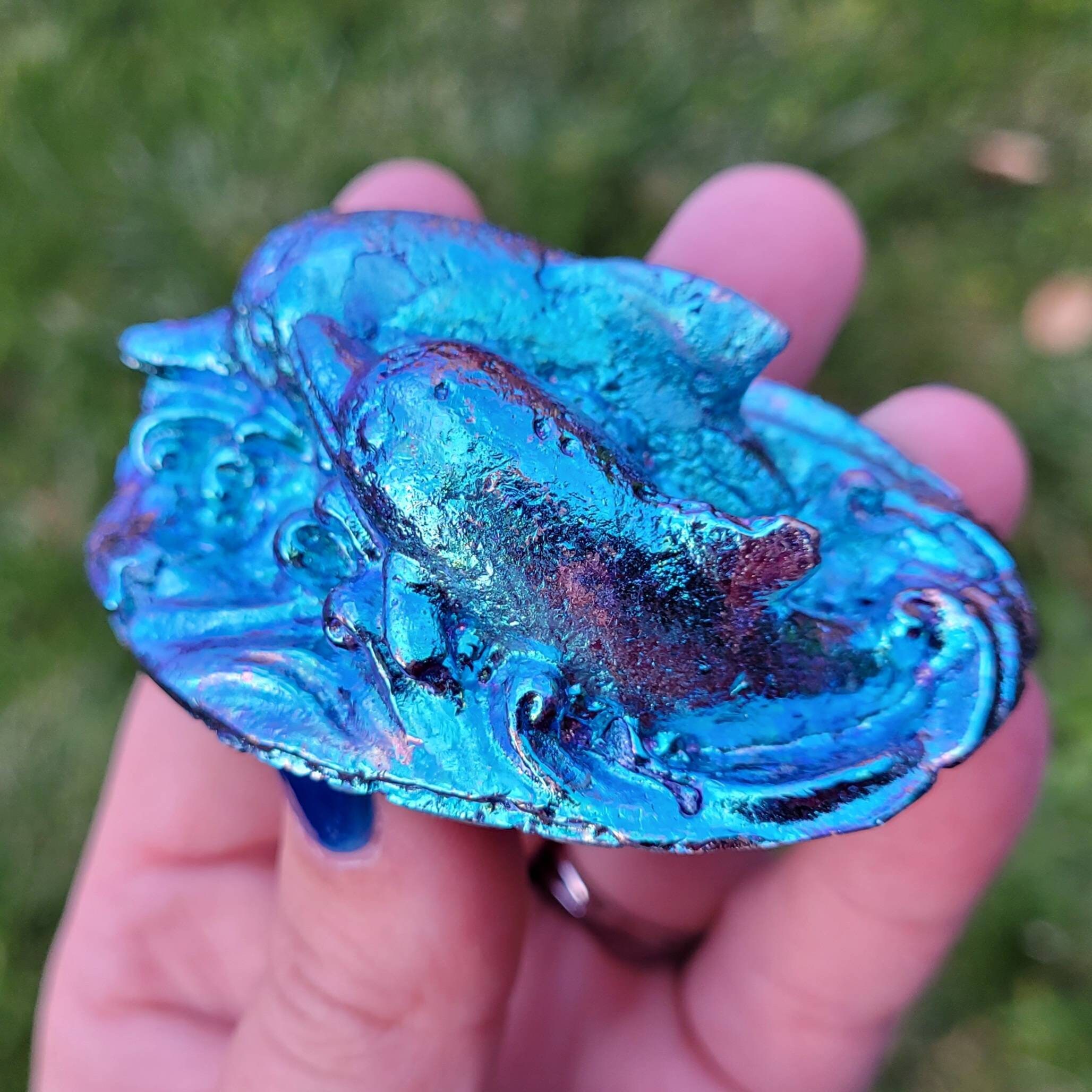Bismuth Dolphin Pair in Blue, Made by the Bismuth Smith - Etsy