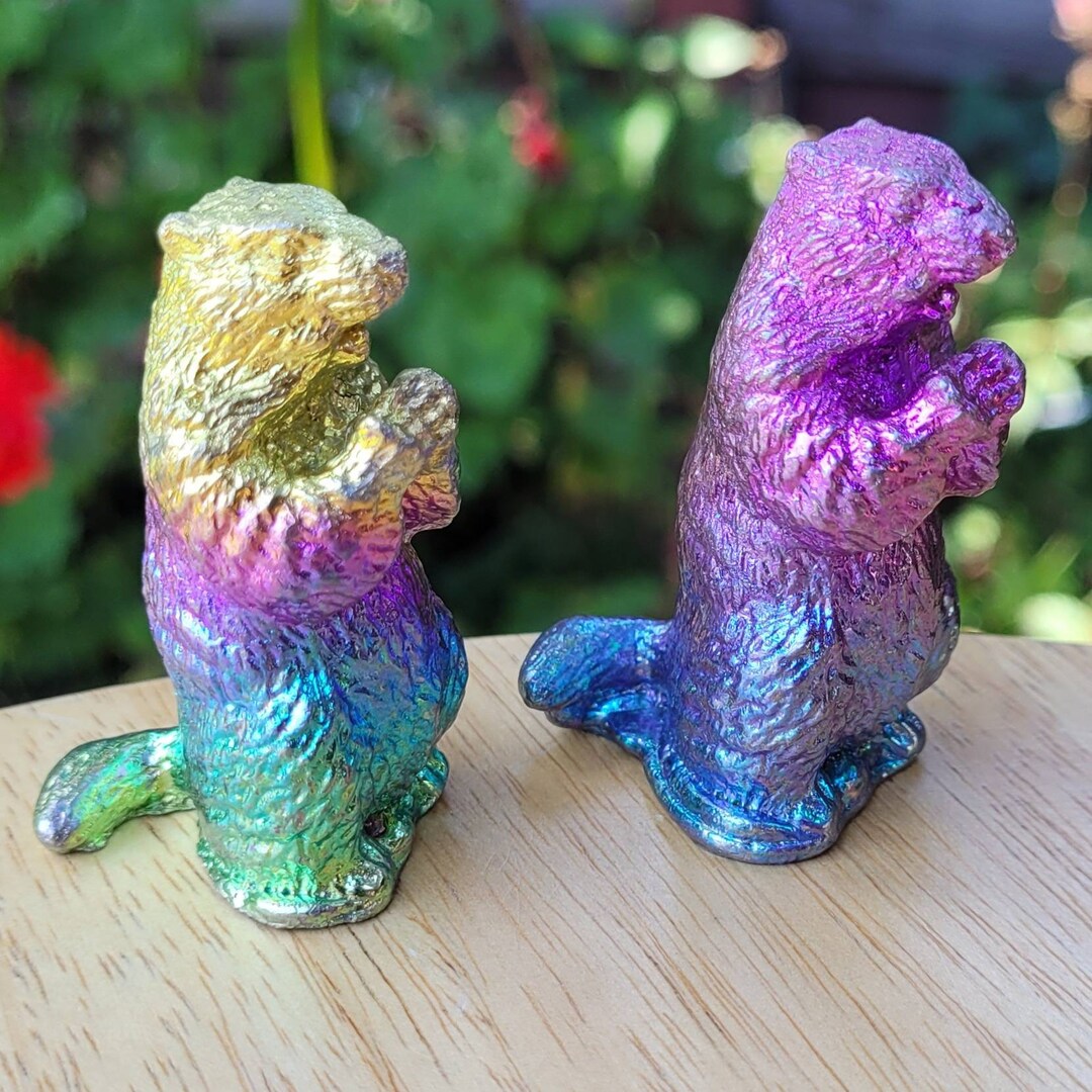 Bismuth Chipmonk in Rainbow or Purple-blue, Made by the Bismuth Smith ...