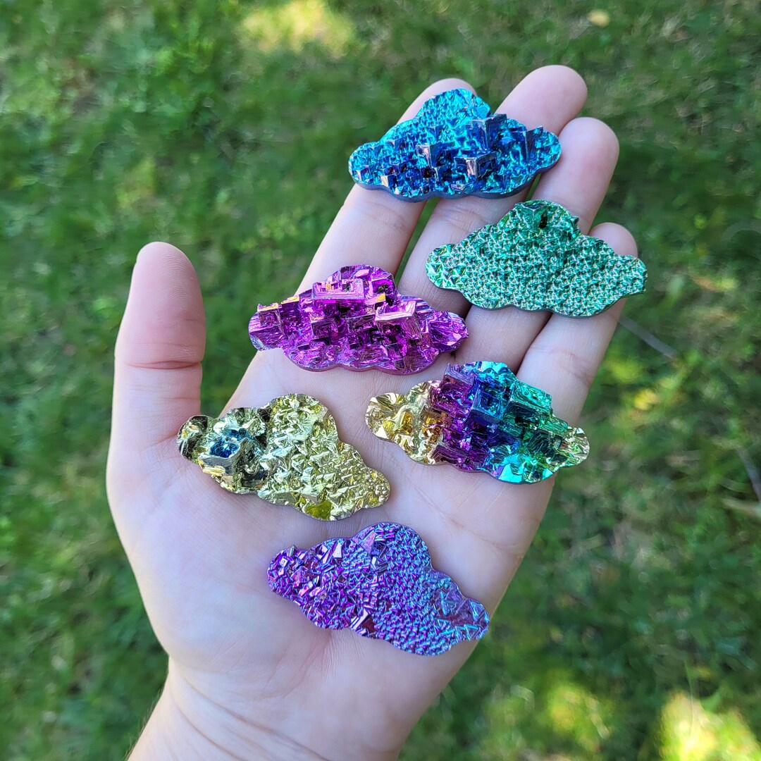Rainbow Bismuth Star Shaped Cuts, Made by the Bismuth Smith - Etsy
