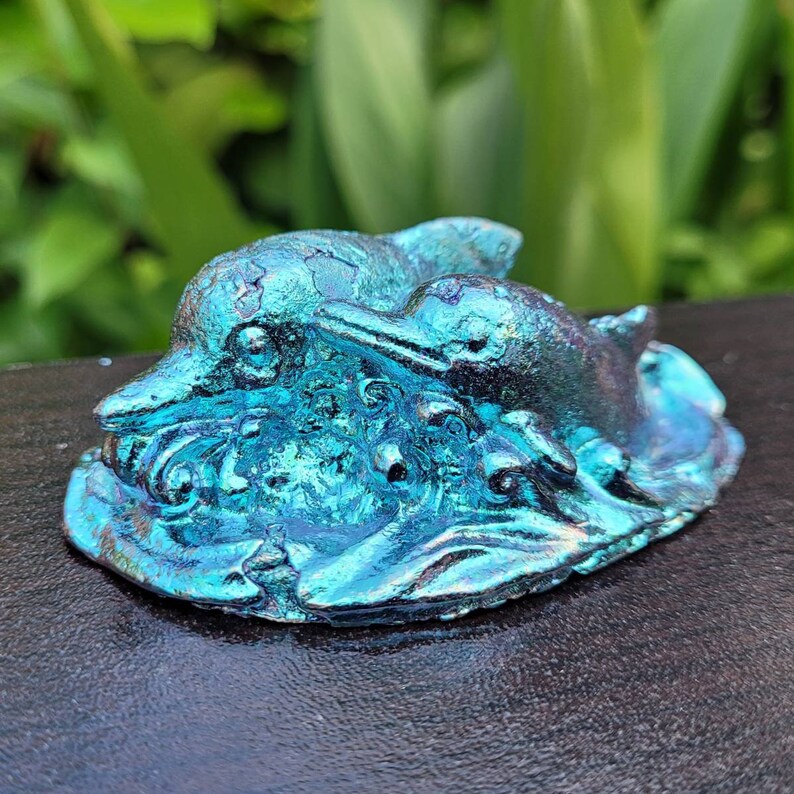 Bismuth Dolphin Pair in Blue, Made by the Bismuth Smith - Etsy
