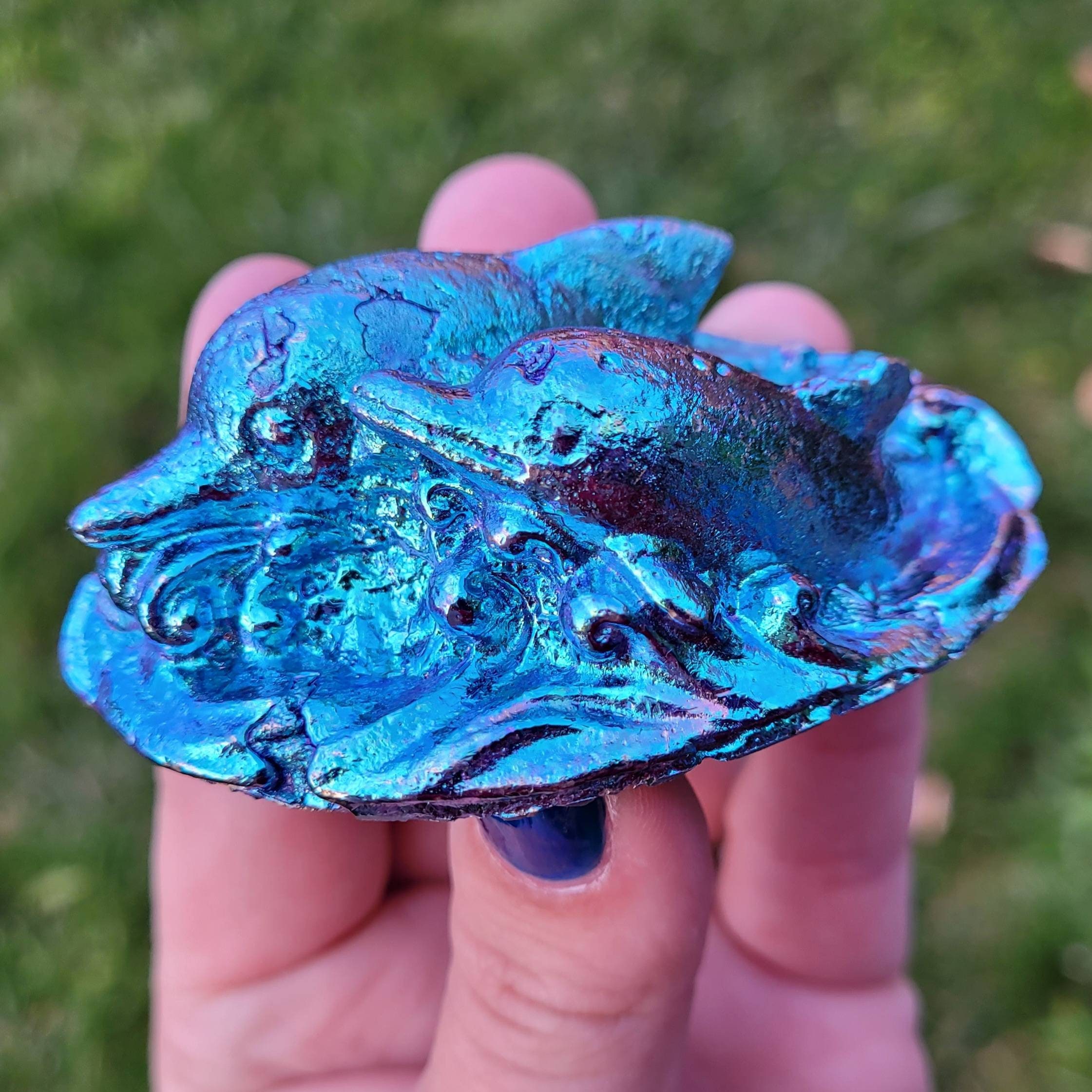 Bismuth Dolphin Pair in Blue, Made by the Bismuth Smith - Etsy