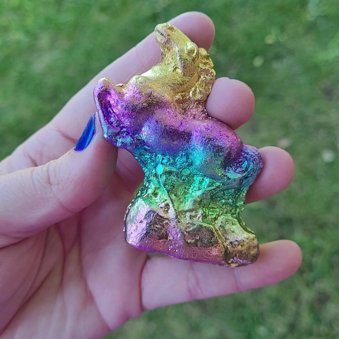 Bismuth Horse in Rainbow, Made by the Bismuth Smith - Etsy