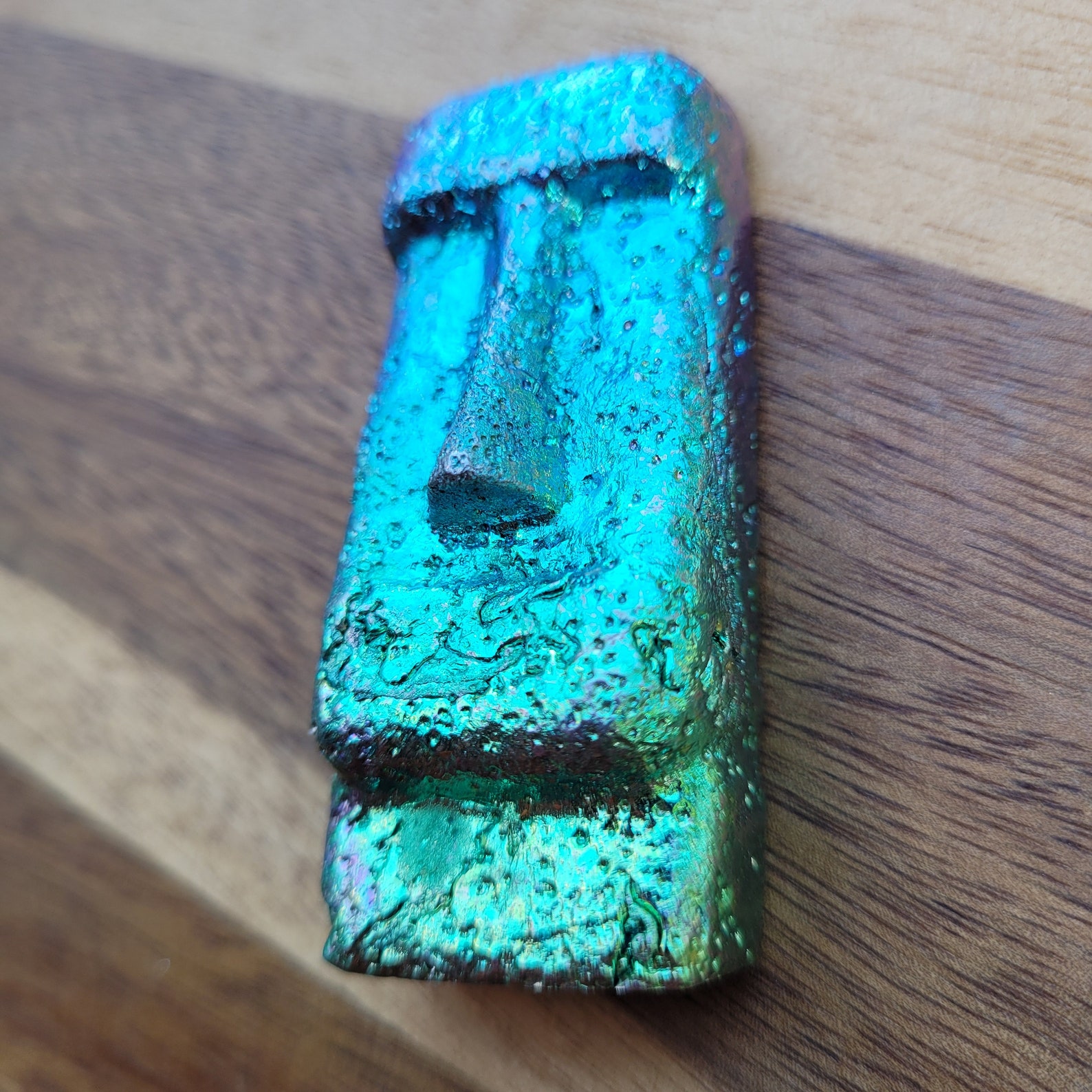 Rainbow Bismuth Moi Sculpture Made by the Bismuth Smith - Etsy