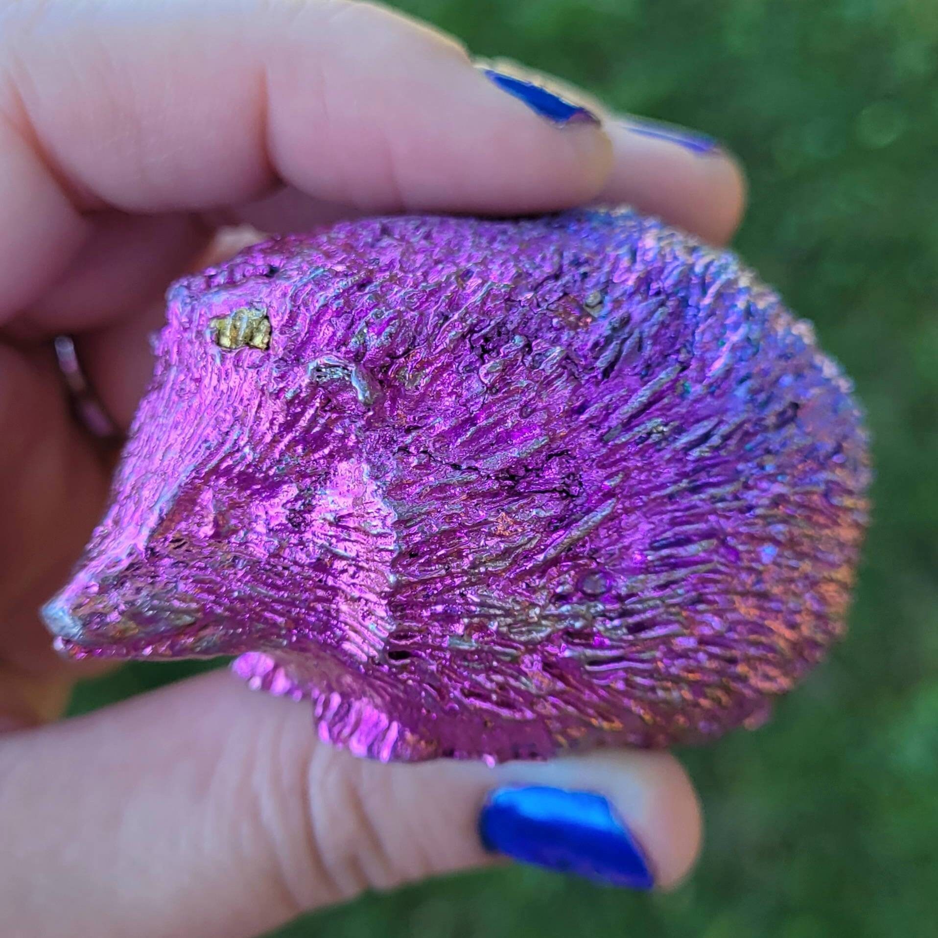 2.9 Bismuth Hedgehogs in Pink-purple or Blue Made by - Etsy