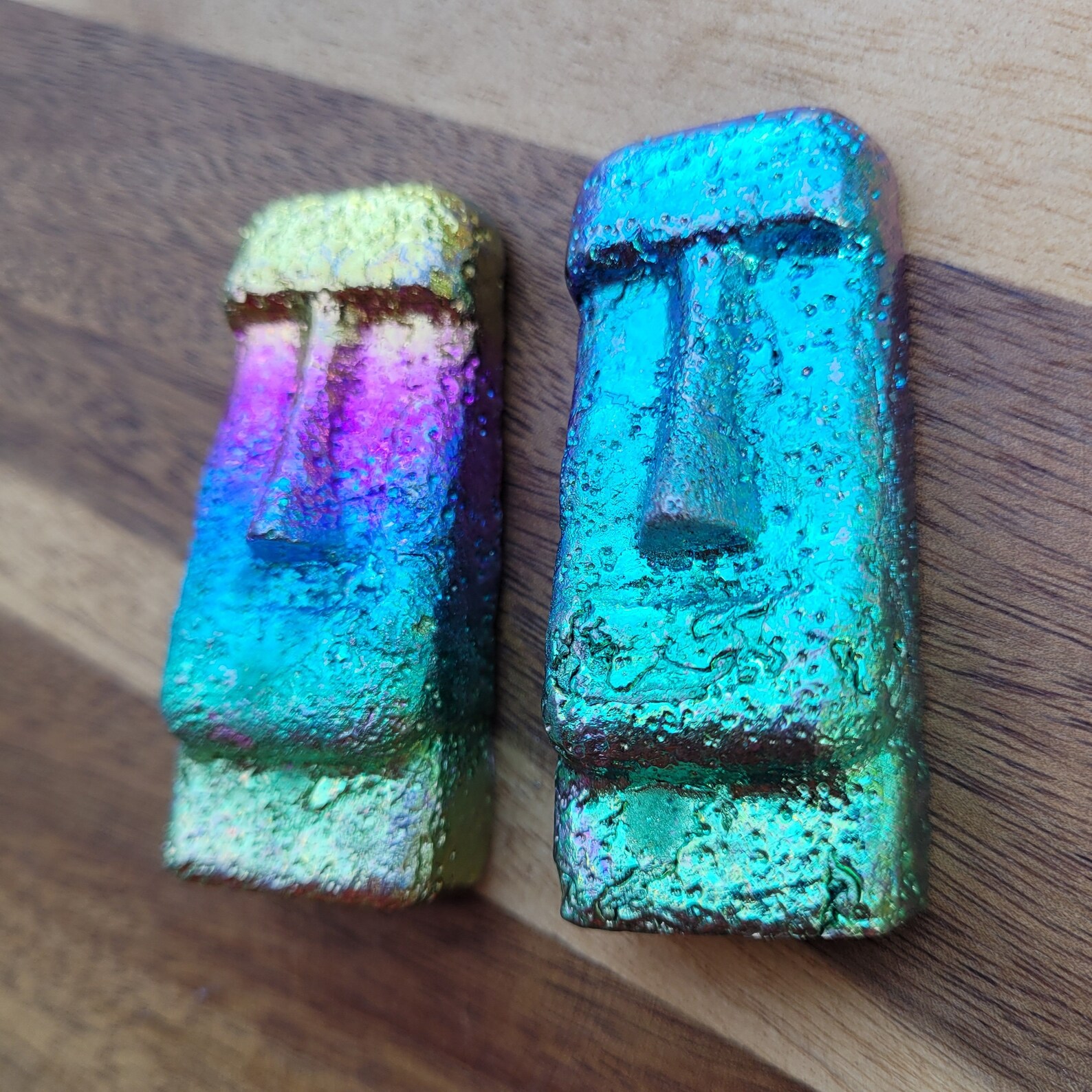 Rainbow Bismuth Moi Sculpture Made by the Bismuth Smith - Etsy