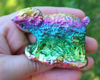Large Rainbow Bismuth Duck Family Made by the Bismuth Smith - Etsy