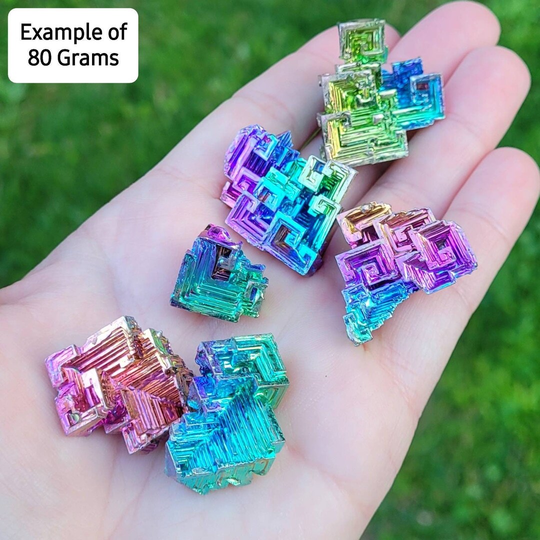 Rainbow Bismuth Crystal Handfuls From 45g to 1000g, Made by The Bismuth ...