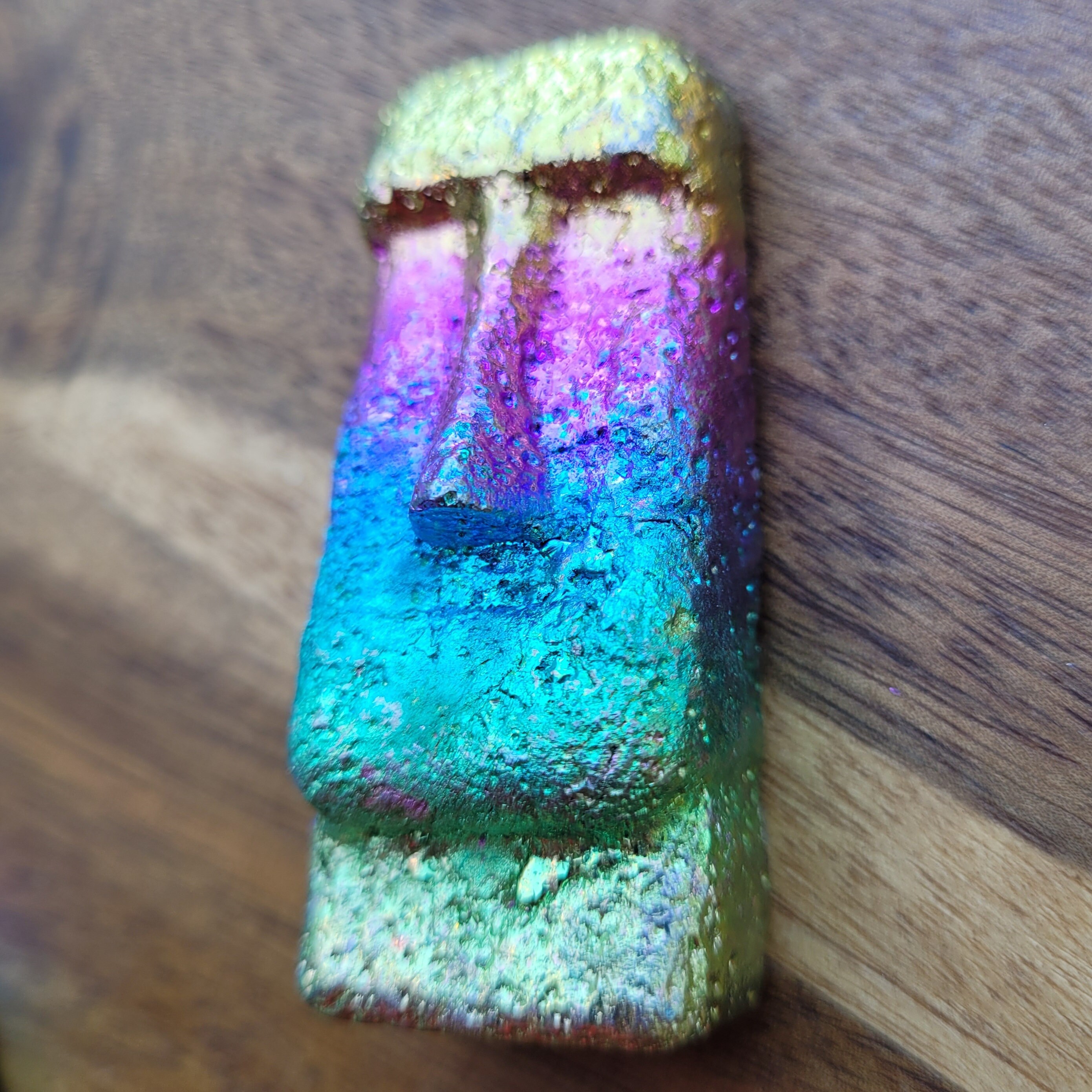 Rainbow Bismuth Moi Sculpture Made by the Bismuth Smith - Etsy