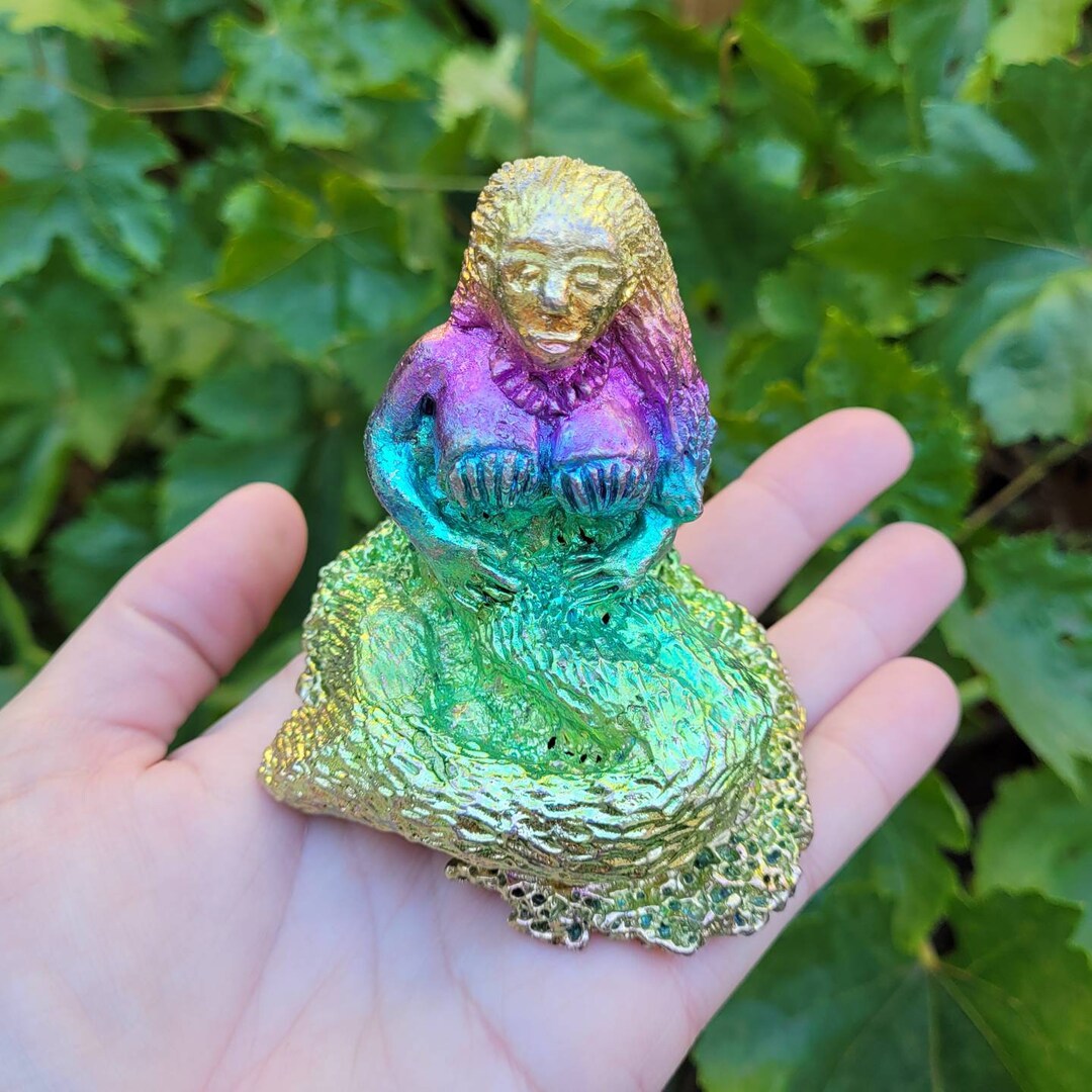 Rainbow Bismuth Mermaid, Made by the Bismuth Smith - Etsy