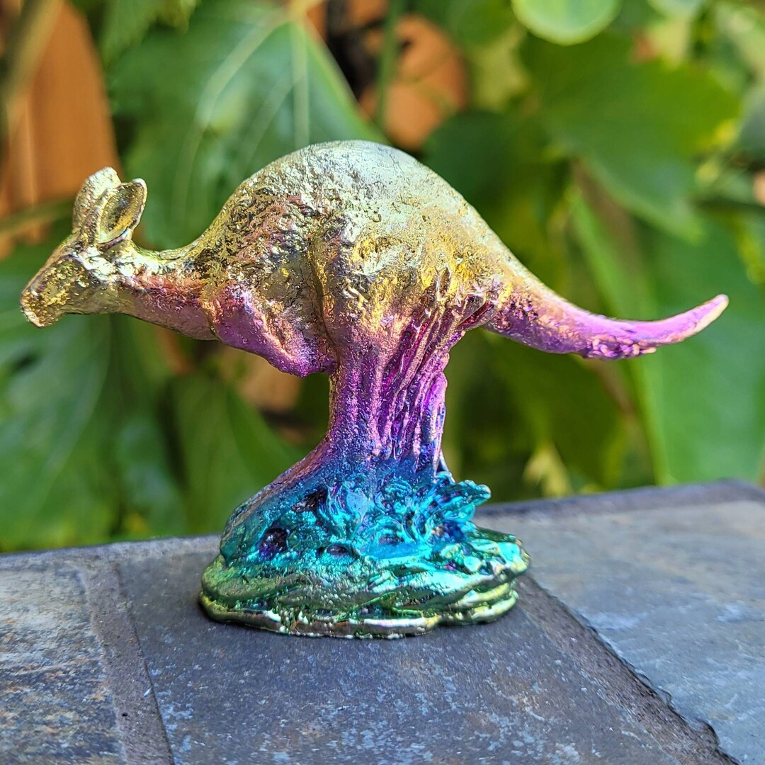 Bismuth Kangaroo in Rainbow, Made by the Bismuth Smith - Etsy