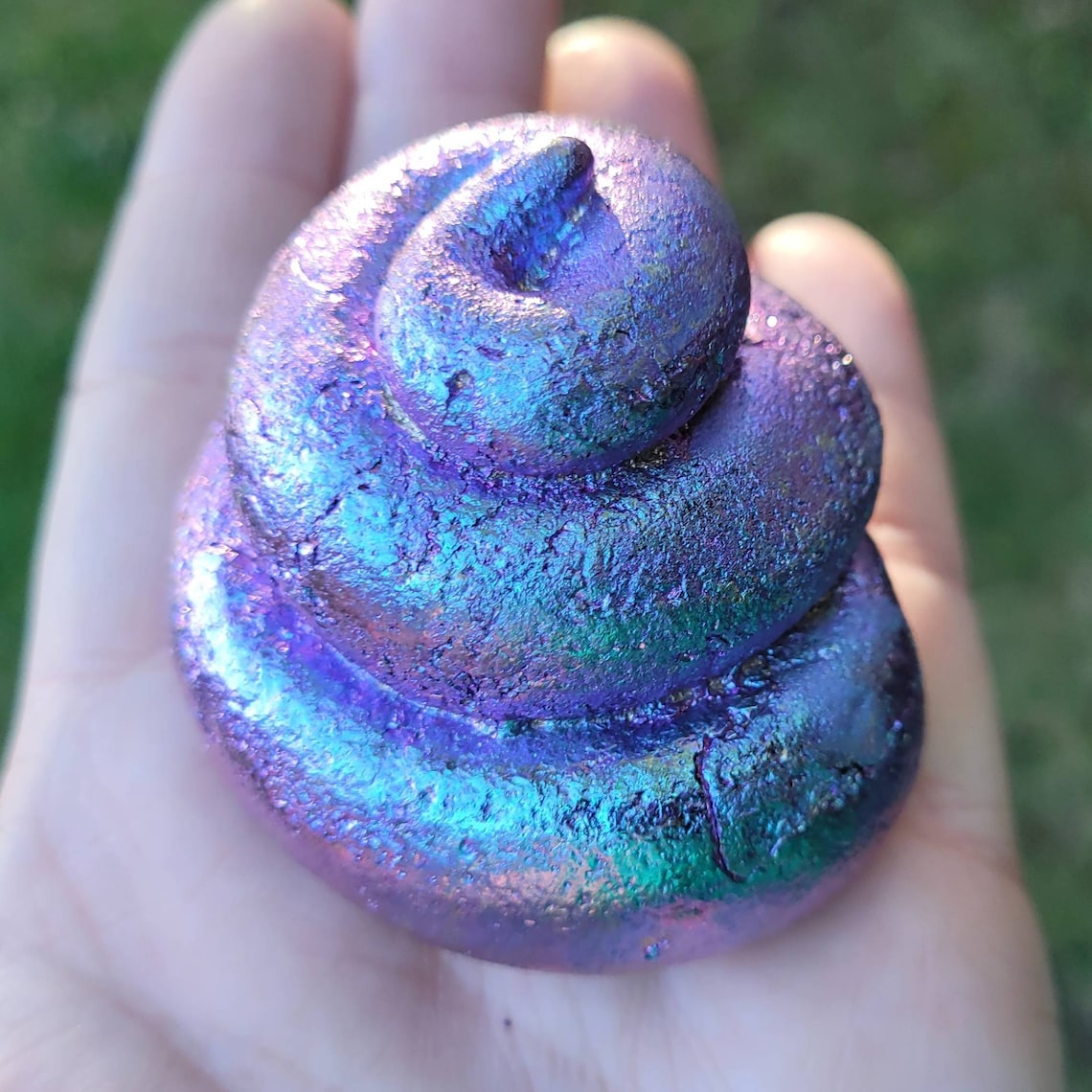 Rainbow Pink or Purple Bismuth Poop Emoji Sculpture Made by | Etsy