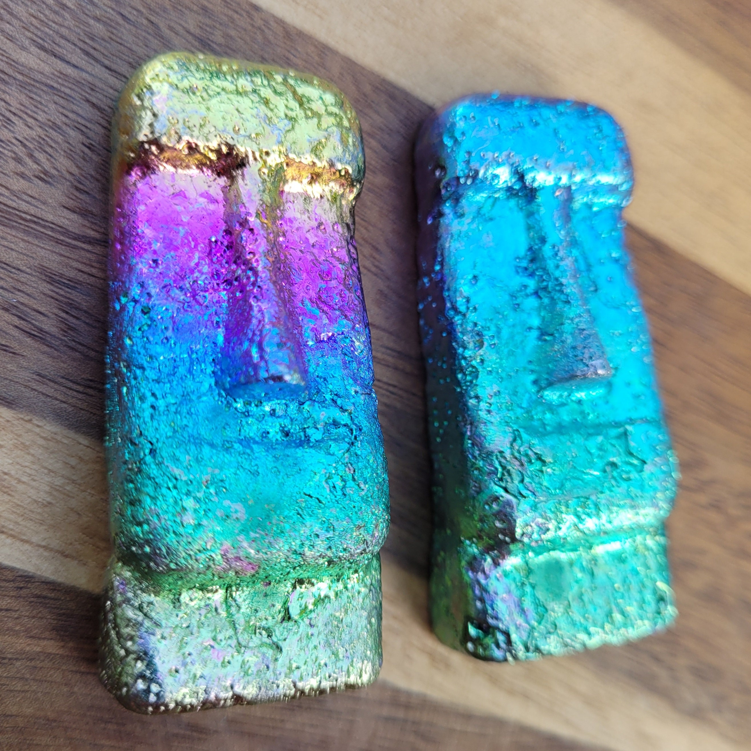 Rainbow Bismuth Moi Sculpture Made by the Bismuth Smith - Etsy