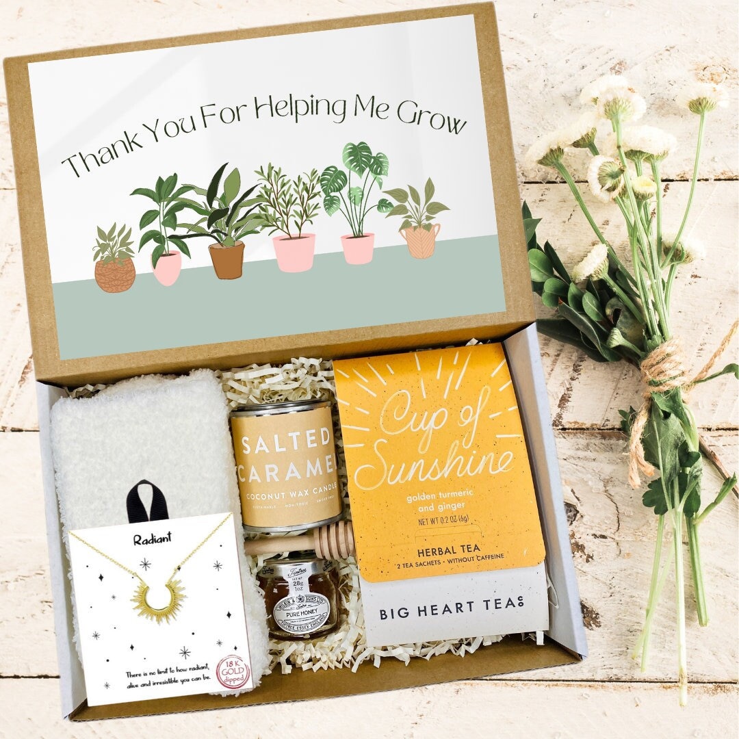 Thank You for Helping Me Grow Gift Box, Thank You Co Worker, Thank You ...