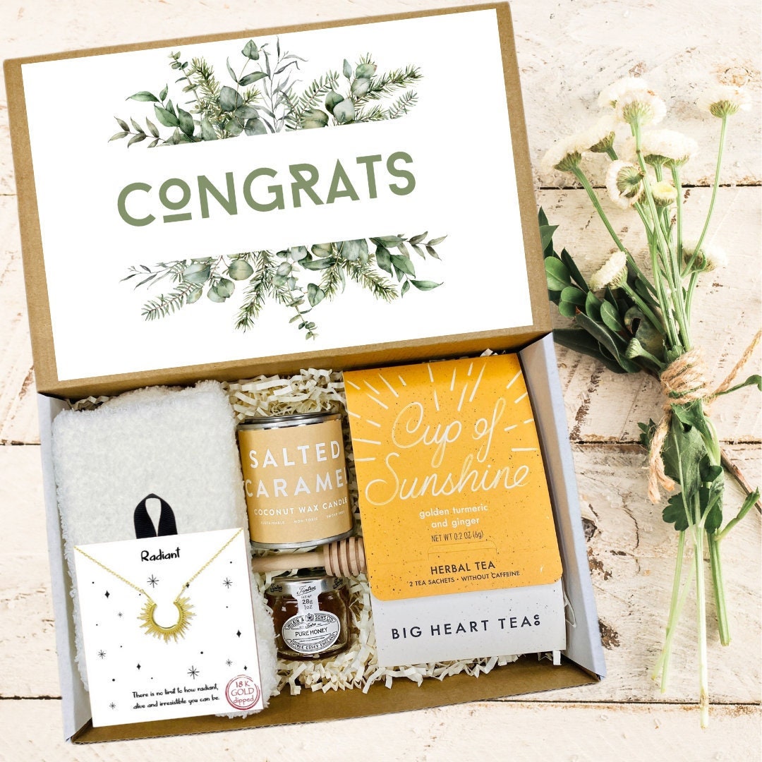 Congratulations Gift Basket, Achievement Gift, Congrats Gift for Her ...