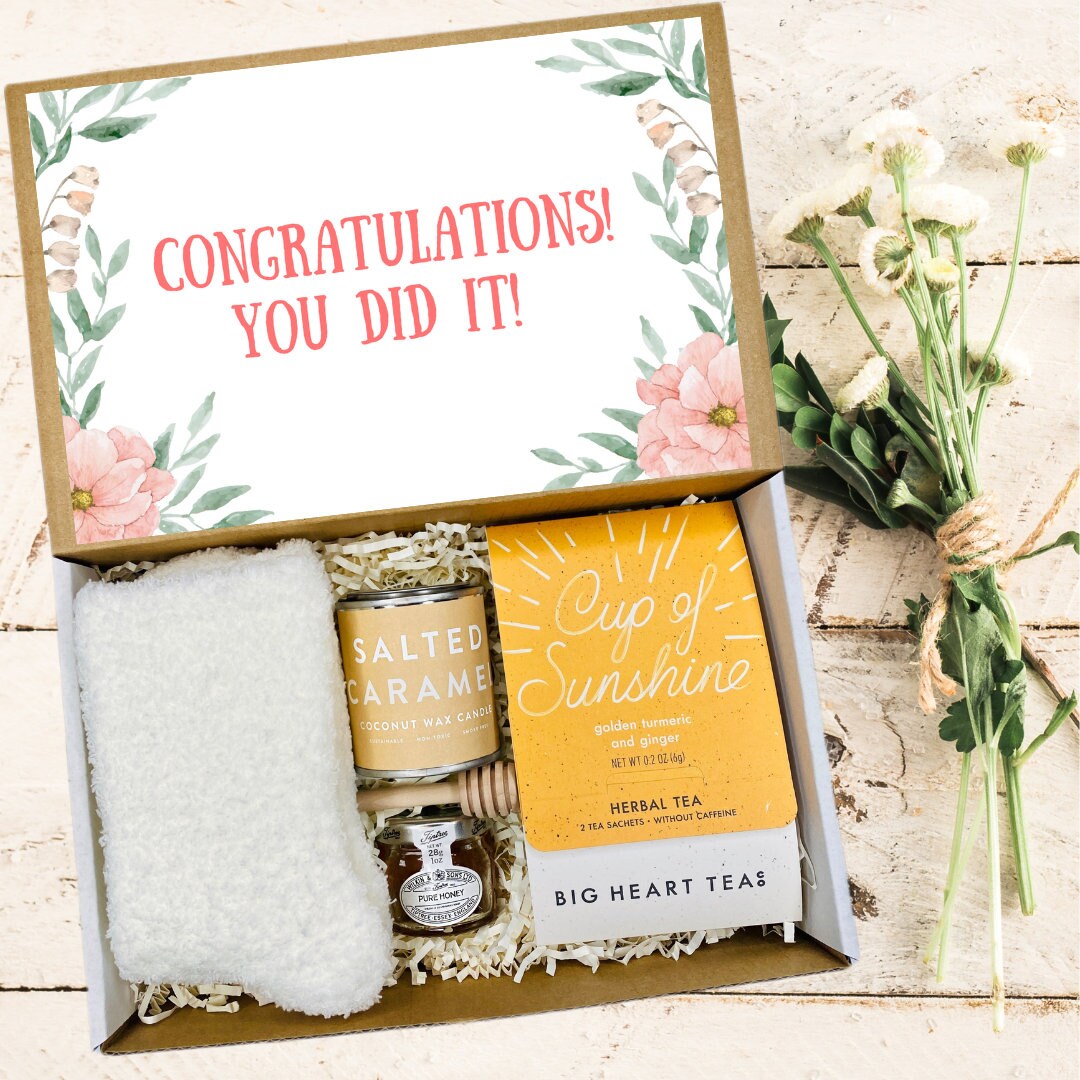 Achievement Gift, Congratulations Gift Basket, Congrats Care Package ...
