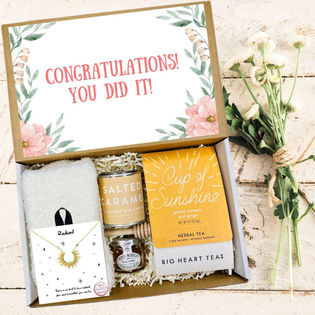 Achievement Gift, Congratulations Gift Basket, Congrats Care Package ...