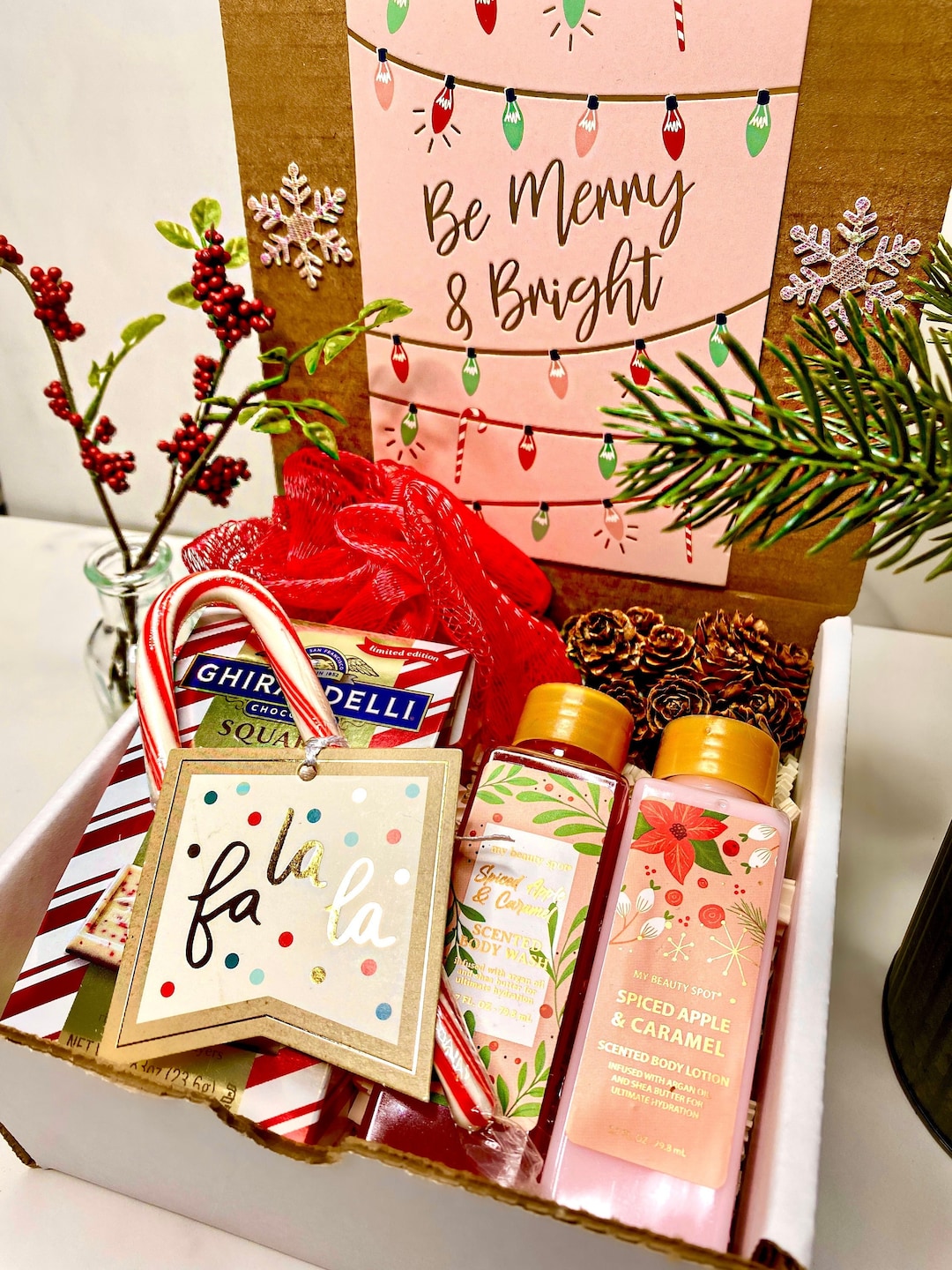 Happy Holidays Gift Box, Merry Christmas Gift, Secret Santa Gift Box ...