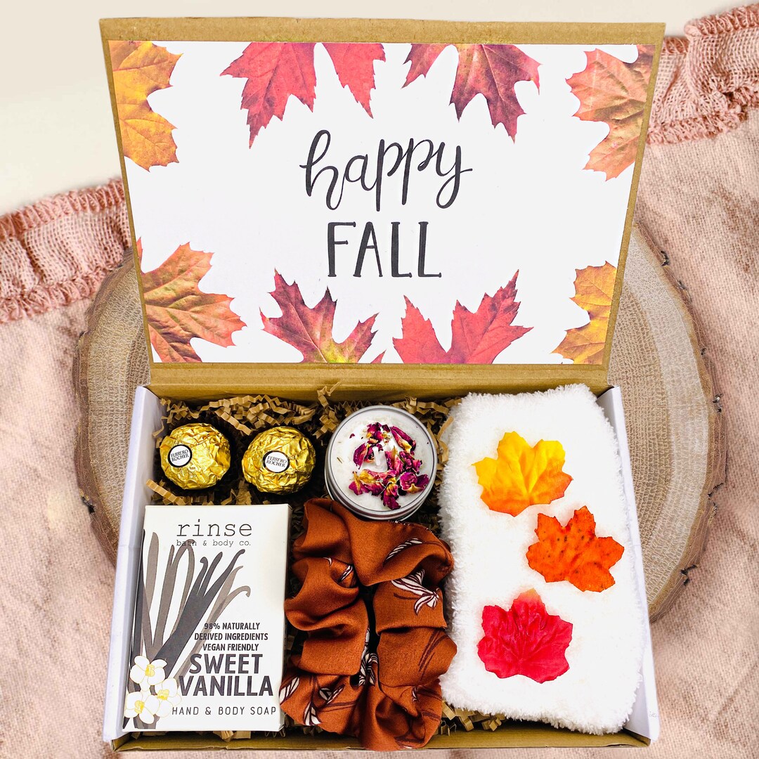 Fall Gift Basket, Thanksgiving Box, Personalized Gift Set, Fall Gifts ...