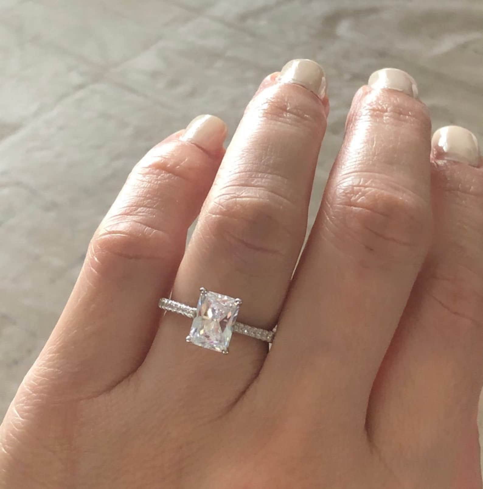 1 5 Ct Radiant Cut Diamond Ring Signbasta