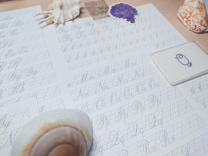 Copperplate Calligraphy Guided Practice Sheets | Wedding, Events ...