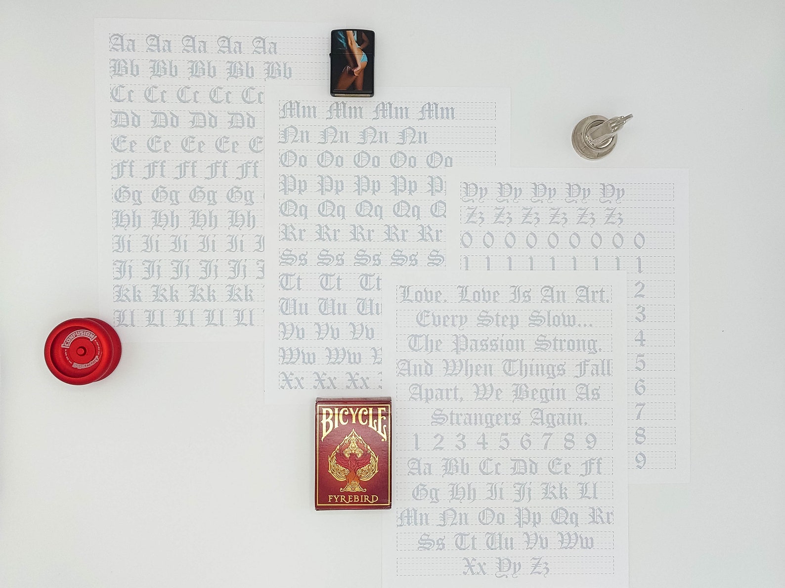 Farewell | Old School English Gothic, Calligraphy Guided Practice ...