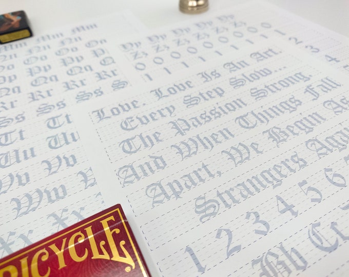 Copperplate Calligraphy Guided Practice Sheets | Wedding, Events ...