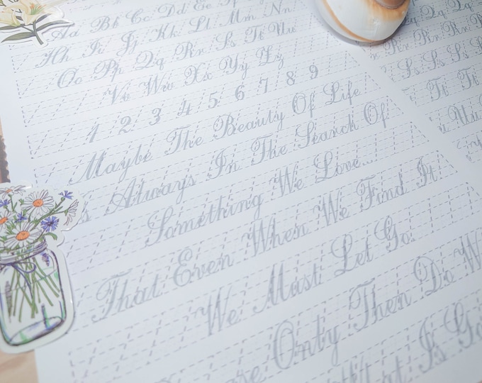 Copperplate Calligraphy Guided Practice Sheets | Wedding, Events ...