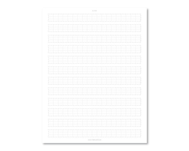 Blank Calligraphy Practice Sheets, Various Sizes Slanted Straight 11 ...
