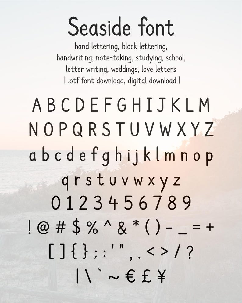 Handwritten Font | Hand Lettering, Block, Note Taking, School, Studying ...