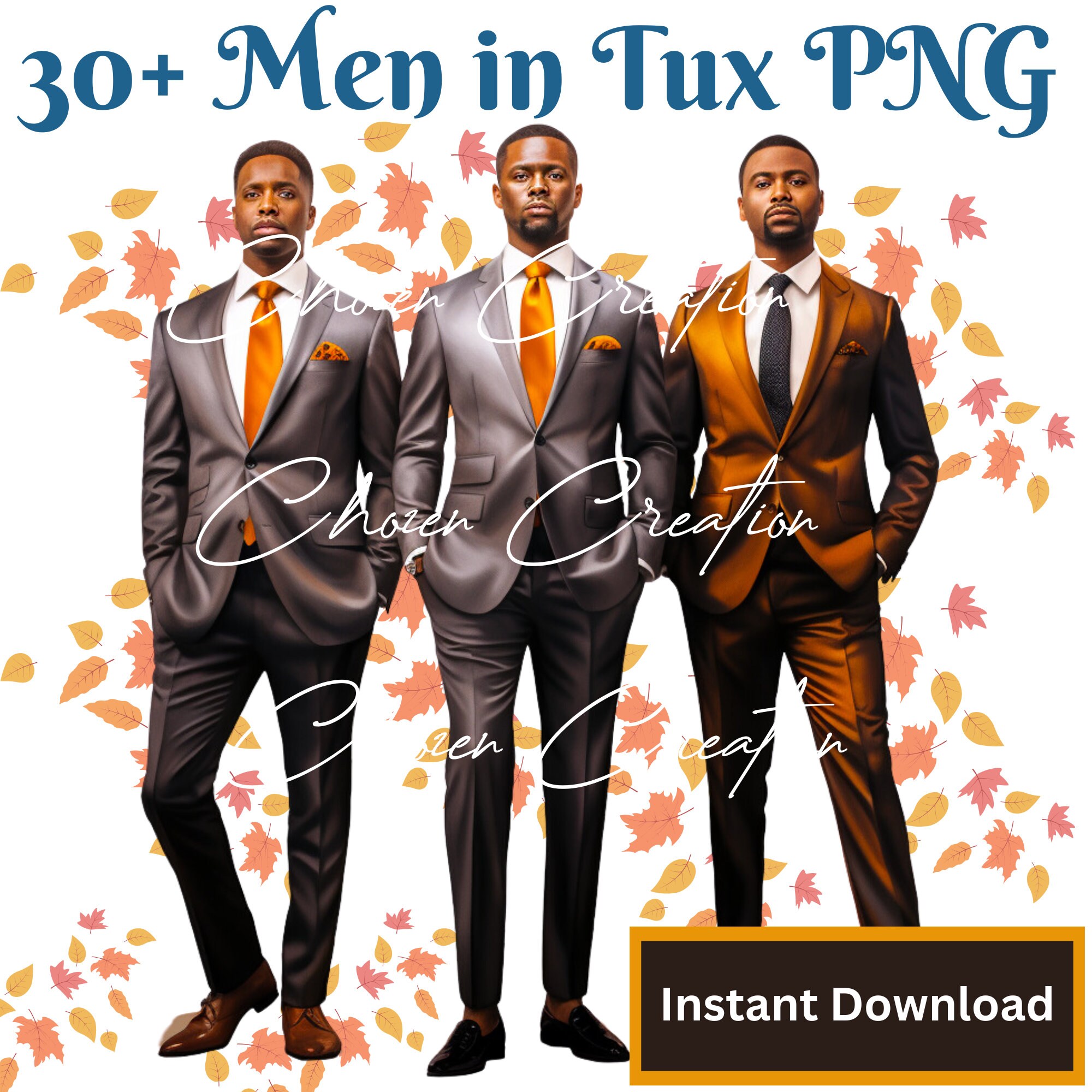 Men in Tux - Fall PNG - Etsy