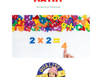 Midcentury Flash Cards Math Multiplication Flashcards - Etsy