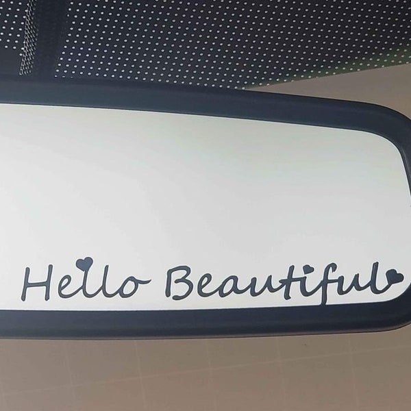 Hello Beautiful Mirror Decal - Etsy Australia