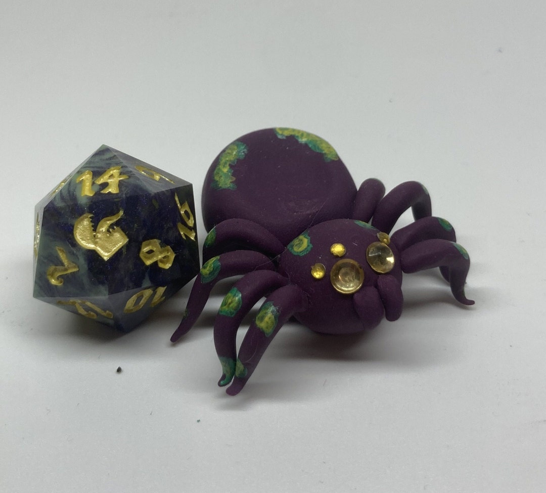 Purple Tic: D20 Spider Dice Guardian - Etsy