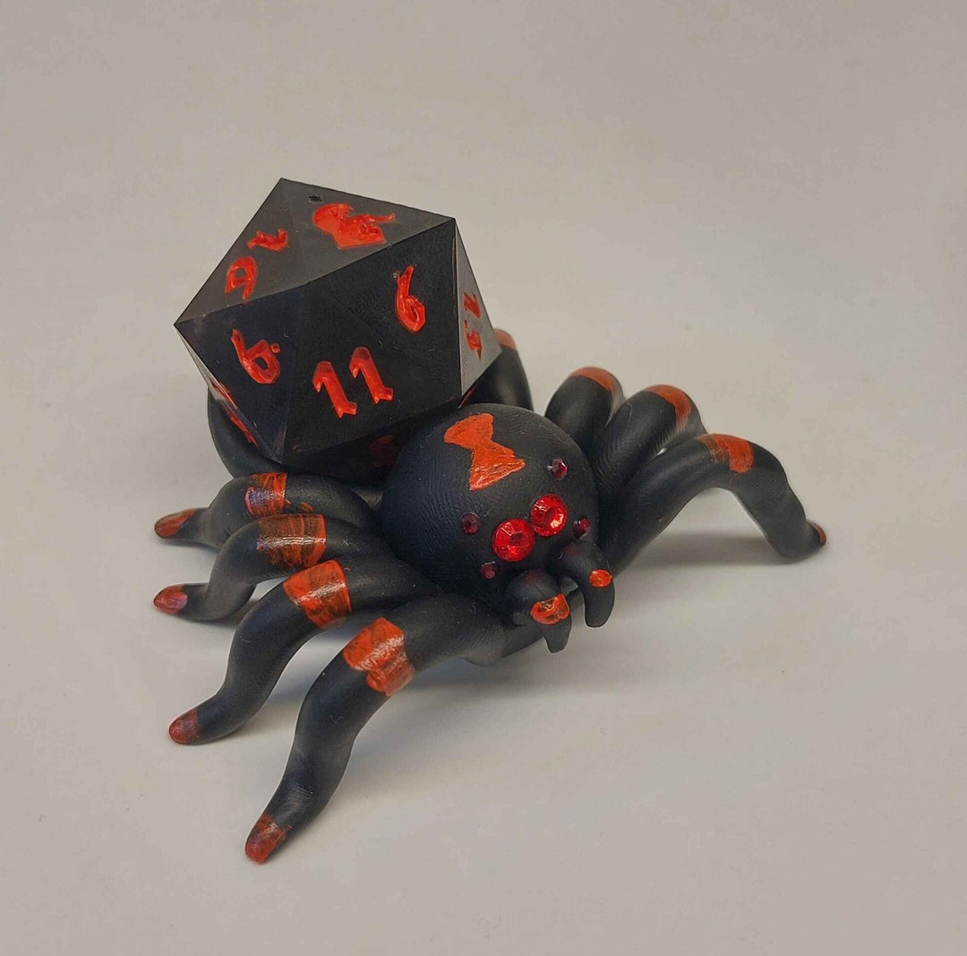 Fat Widow: Spider Dice Guardian With 35mm Chonky D20 - Etsy