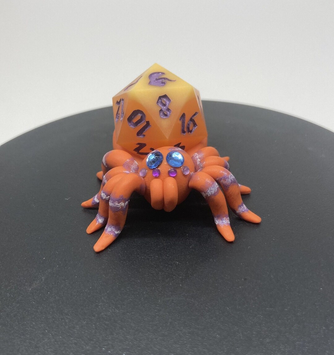 Orange Spider Dice Guardian - Etsy