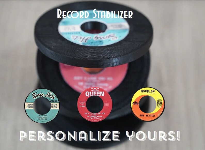 Record Stabilizer Optical Illusion - Vinyl 45 LP, 3D Printed, Cool ...