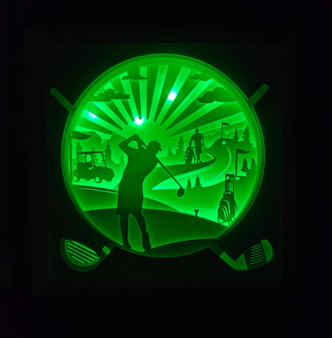 Golf Light Box Shadow Box Father's Day Gift, Dad Gift, Gift for Him - Etsy