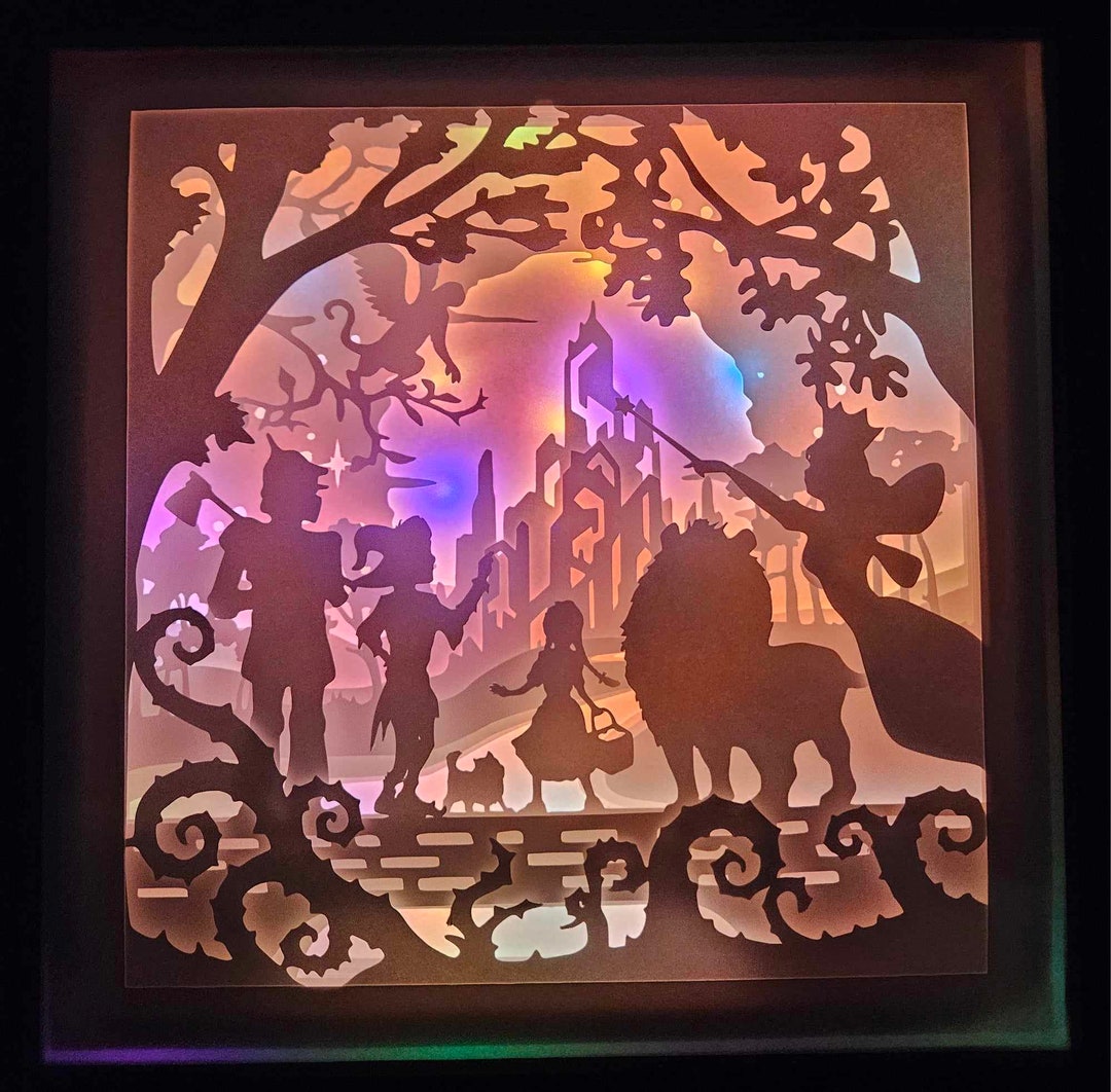 Yellow Brick Road Lightbox, Shadow Box, Unique Christmas Gift, Handmade ...