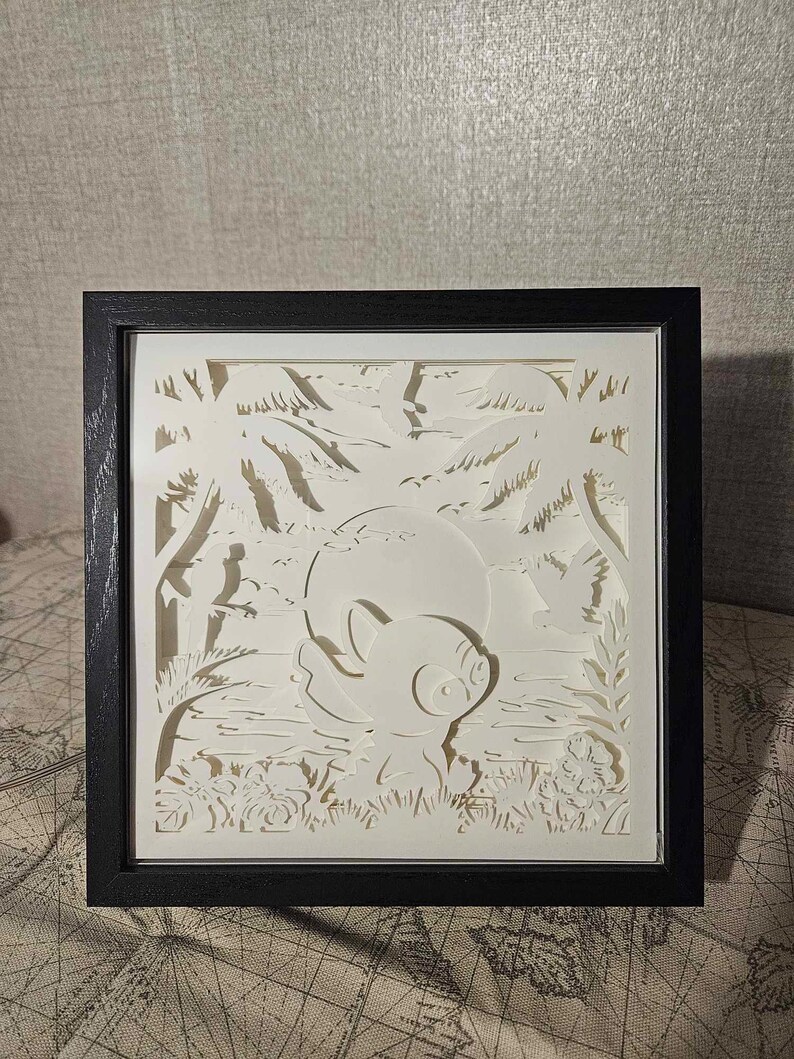 Blue Alien Light Box Shadow Box Home Decor Valentines Gift - Etsy