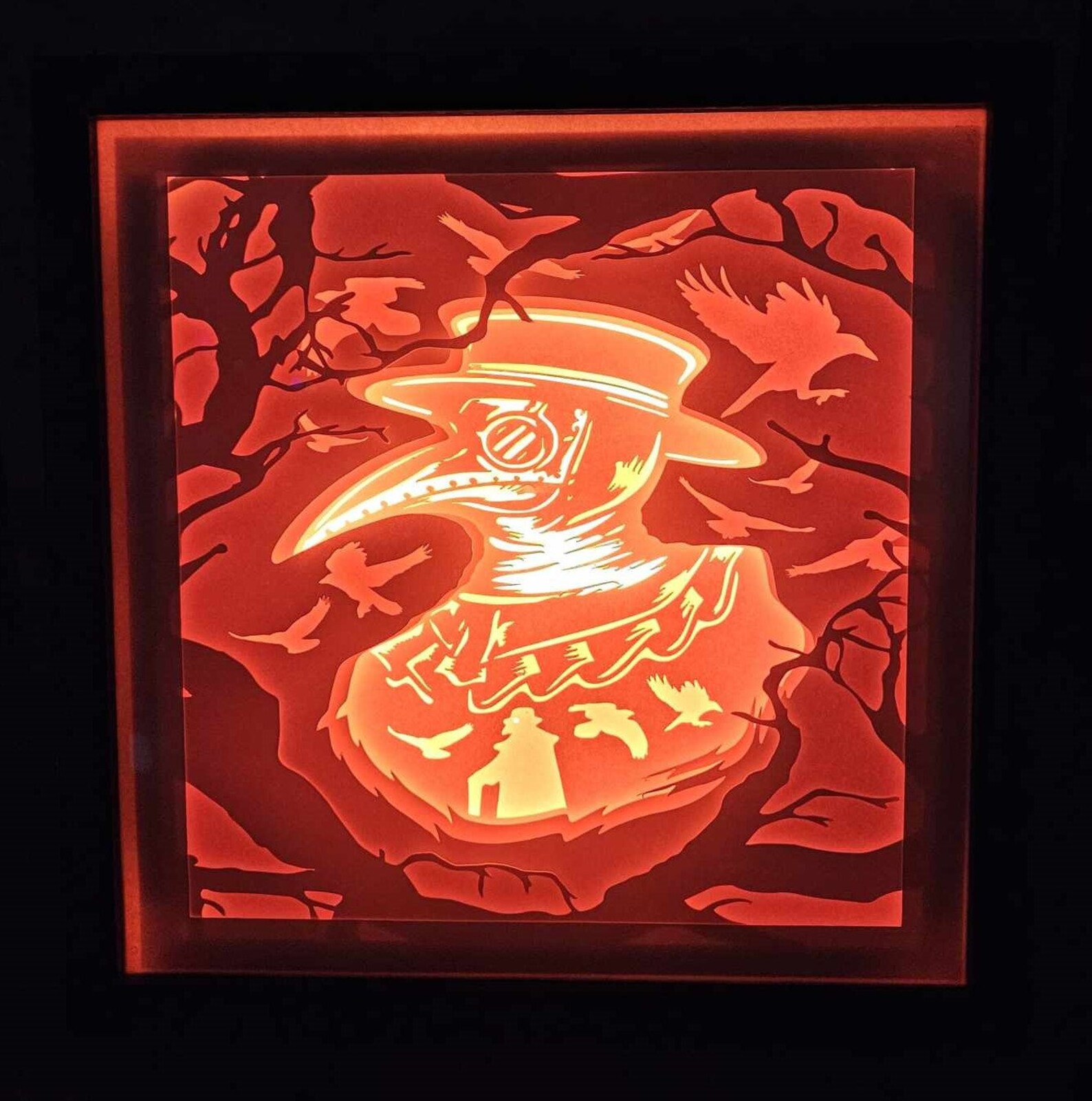 Plague Doctor Lightbox Shadow Box Mens Gift Womens Gift Boy Gift Girl ...