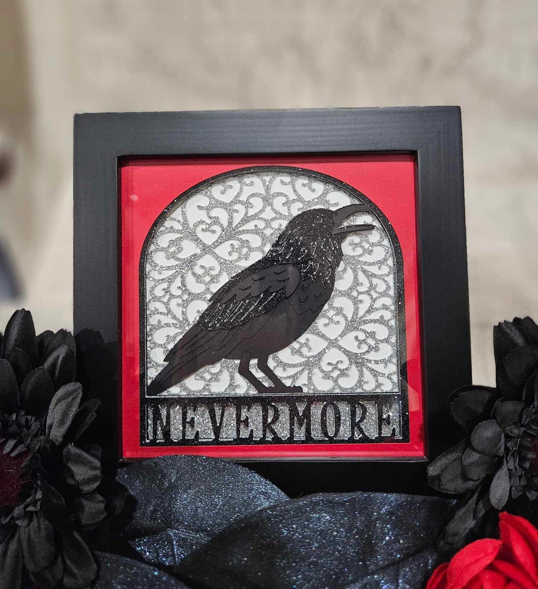 3D Raven Shadow Box Mini Shadow Box Frame Literature Gift Teacher Gift ...