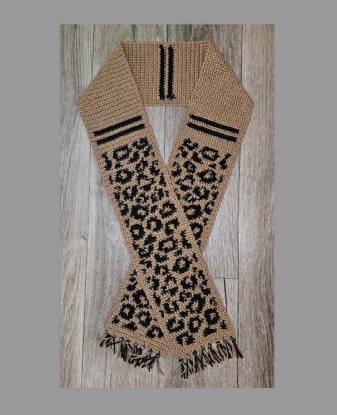 Leopard Print Handmade Crochet Scarf Adult - Etsy