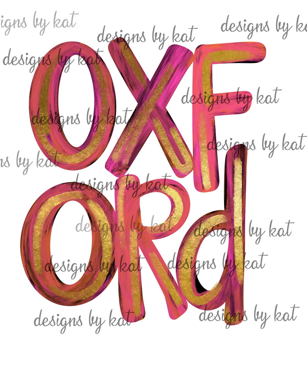 Preppy Hand Lettered Oxford Design - Etsy