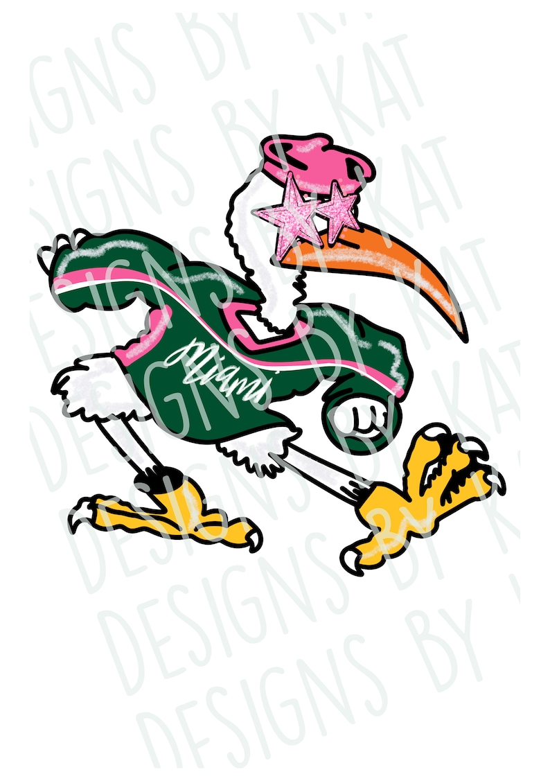 Miami Preppy Design, Mascot Sublimation - Etsy