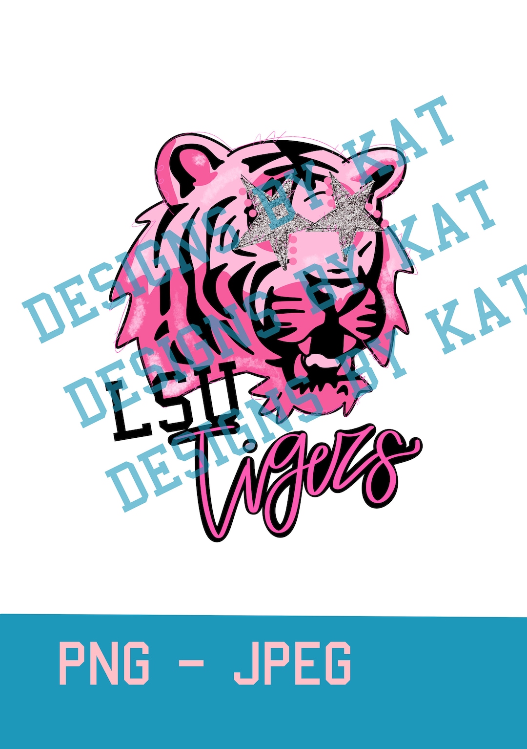 Lsu Tigers, Hand Drawn Art, Preppy Sublimation File - Etsy
