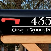 Custom Mailbox Decals Set of 2 Mailbox Numbers Vinyl Decal Stickers ...