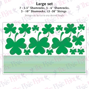 Hanging Shamrock Decals | St. Patrick's Day Window Decals - Etsy