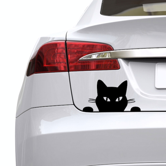 Peeking Cat Vinyl Decal Peek a Boo Sticker Car Decal - Etsy