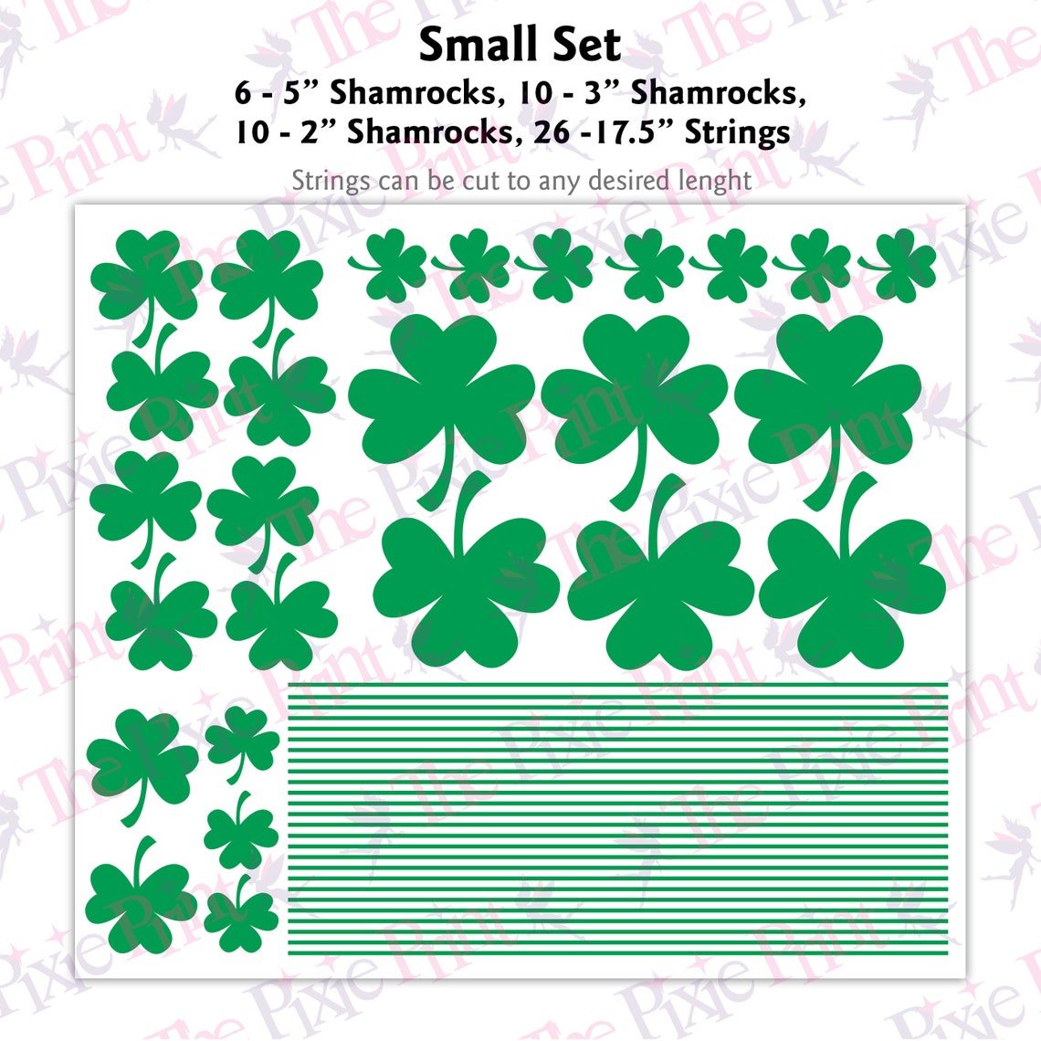 Hanging Shamrock Decals | St. Patrick's Day Window Decals - Etsy